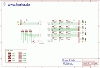 Schaltplan zum I2C-Multiplexer PCA9544 / shematic for I2C-Multiplexer with PCA9544